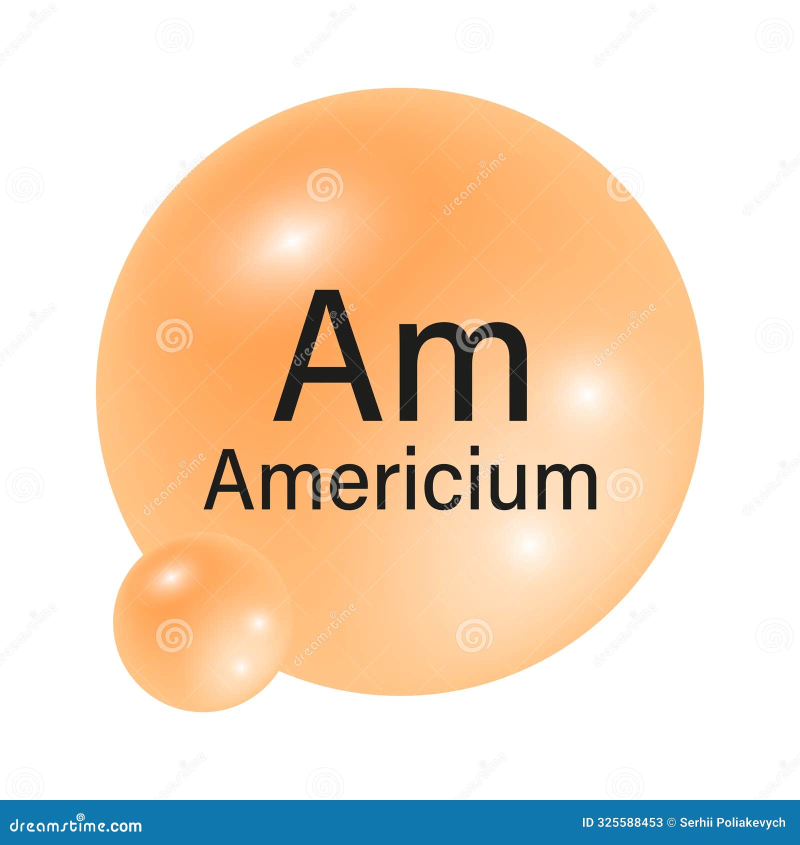 Americium Chemistry Icon Symbol. Periodic Table Americium Education ...
