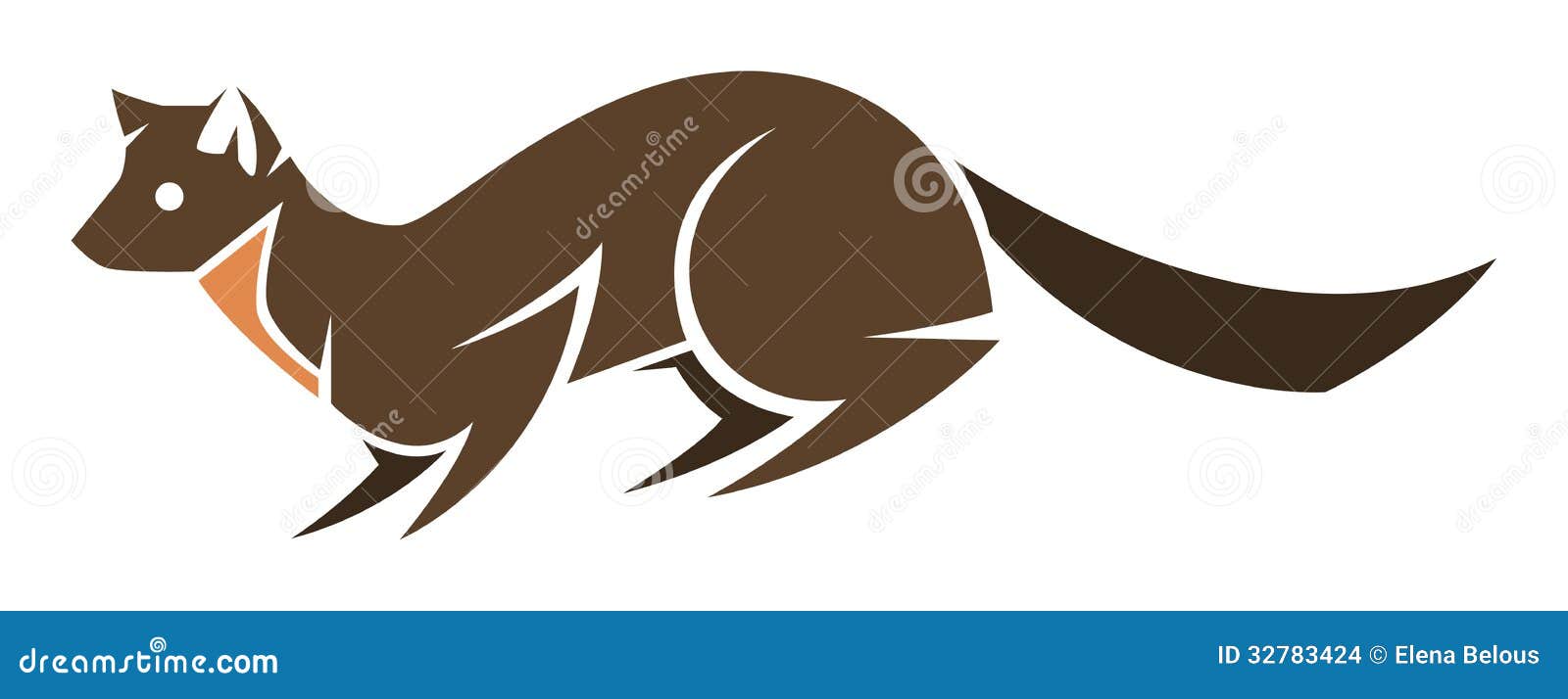 Amerikaanse Marter vector illustratie. Illustration of vector - 32783424