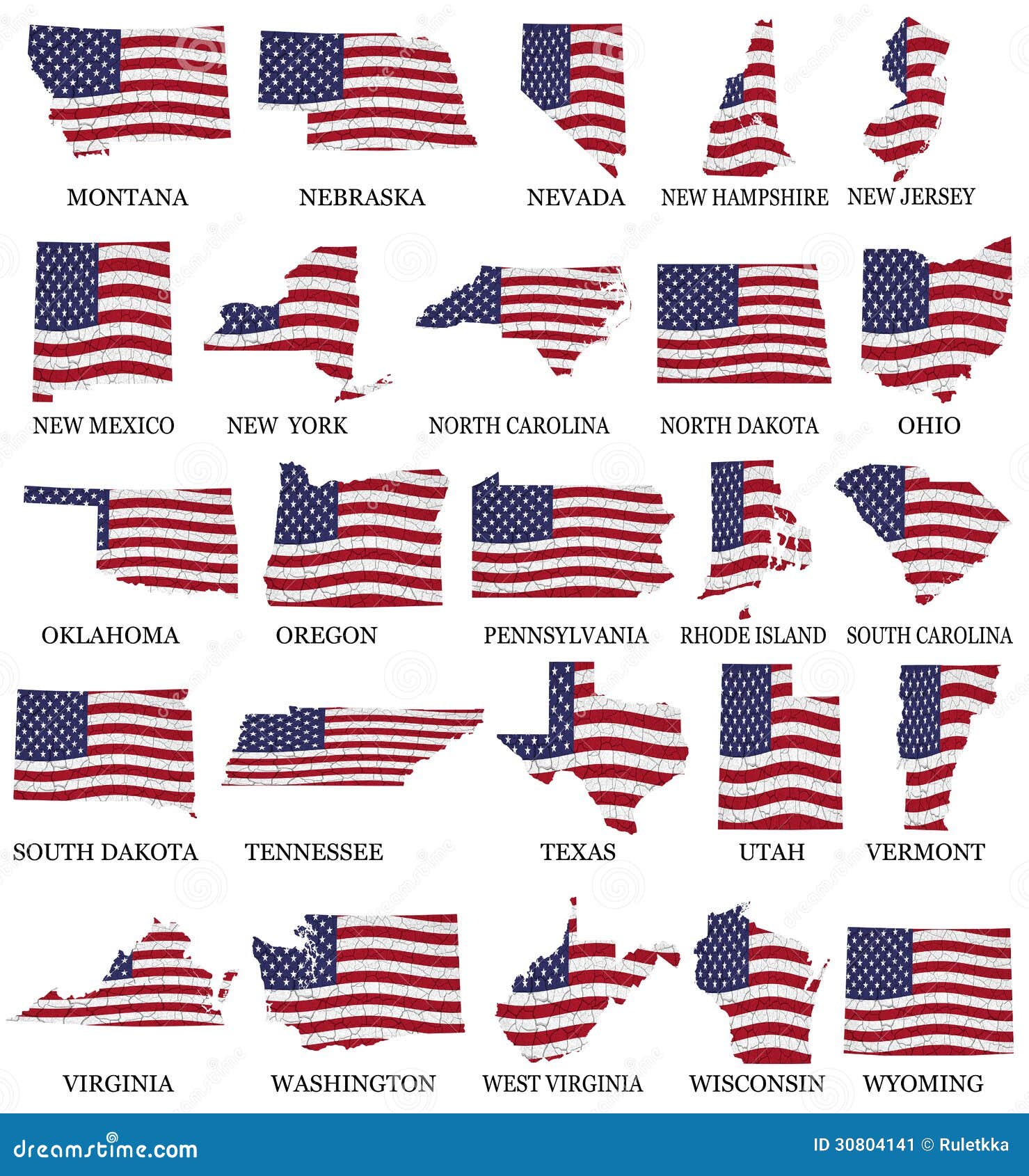 Amerikaanse Staten Van M Aan W Stock Illustratie - Illustration of land ...