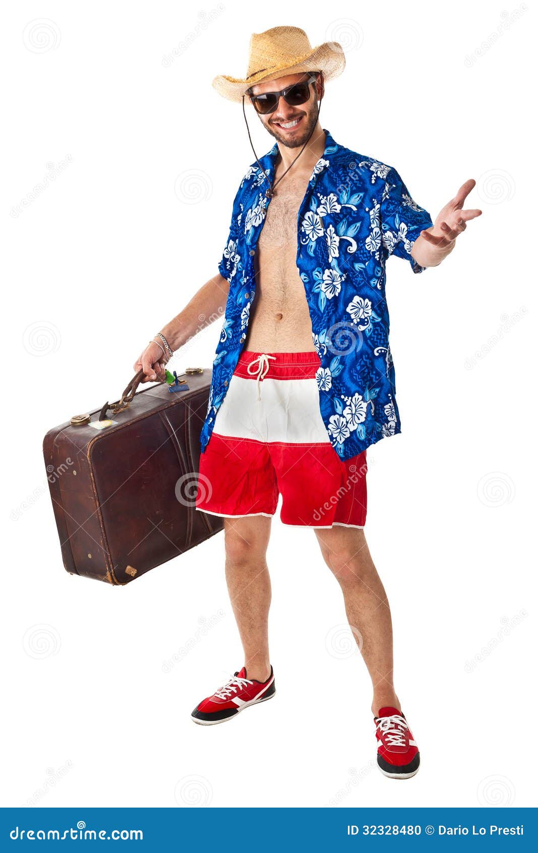 Amerikaanse toerist stock foto. Image of individualiteit - 32328480