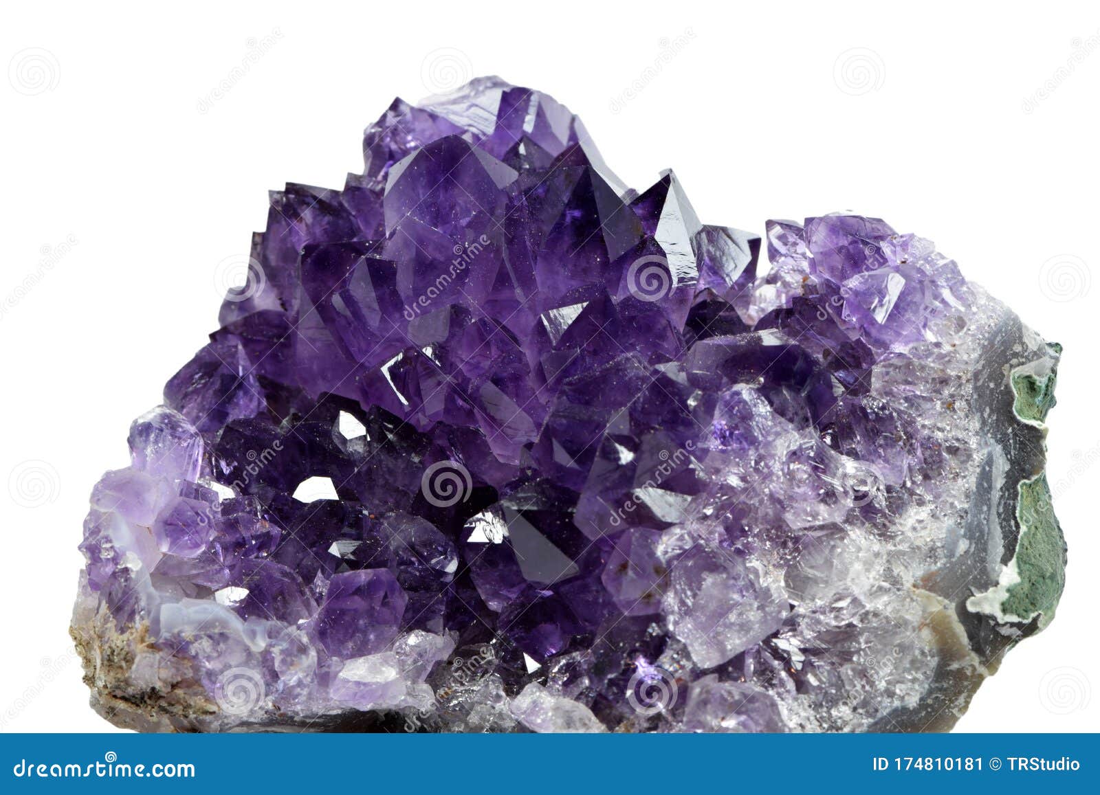 Amethyst Cluster Closeup stock image. Image of rock - 174810181