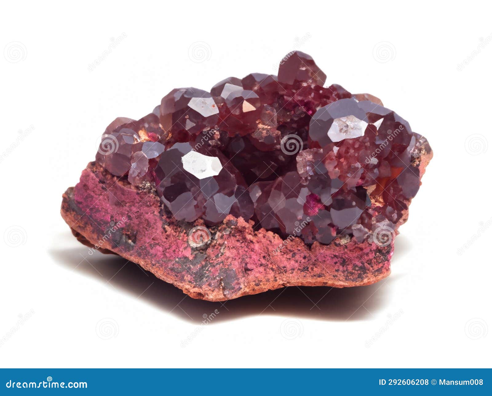 Amethyst Crystal Geode Mineral on White Background Stock Photo - Image ...