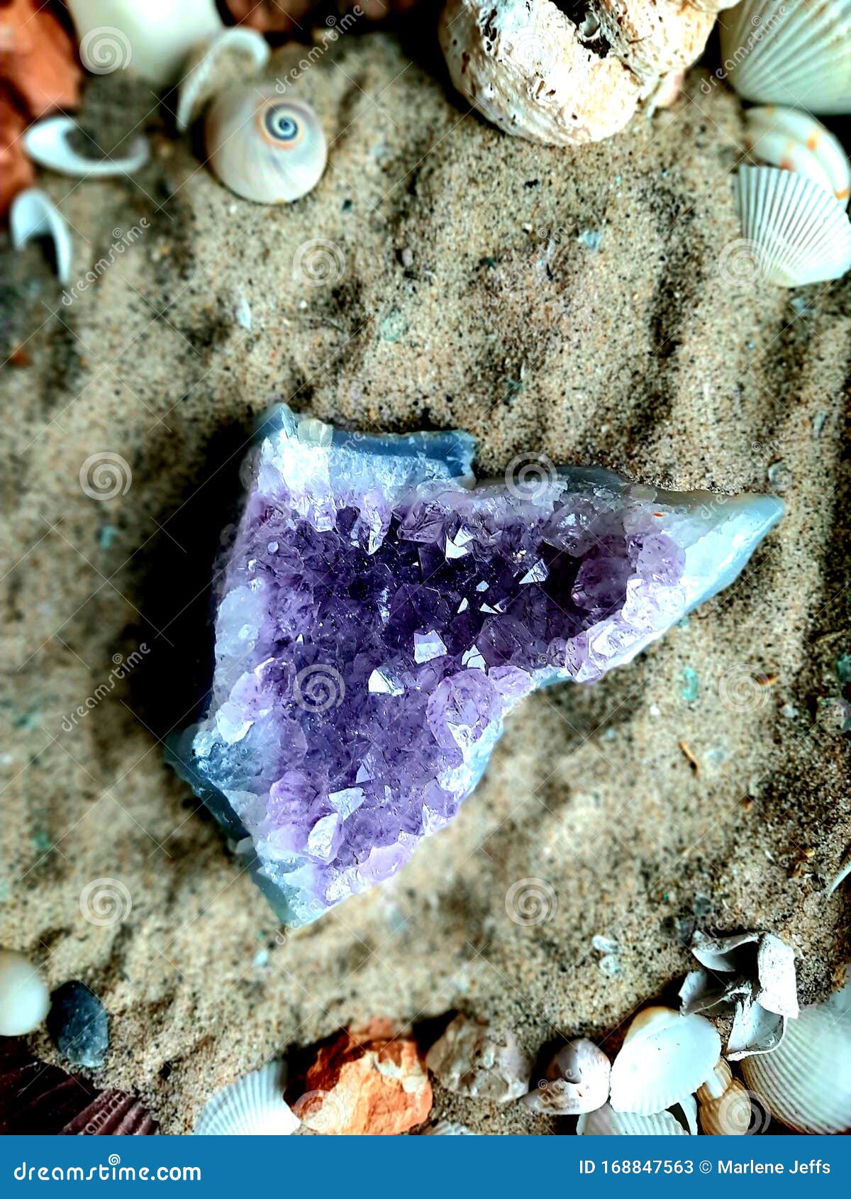 Amethyst Crystal Stone of Protection Stock Image - Image of protection ...