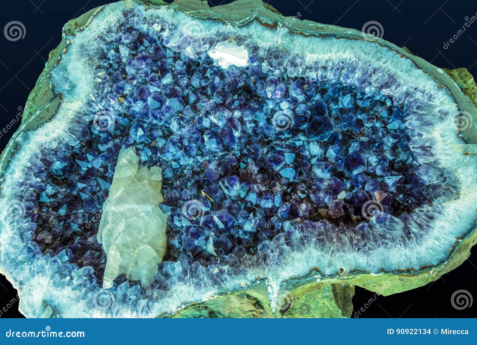Amethyst Crystals in Nature. Geode Crystals Stock Photo - Image of ...