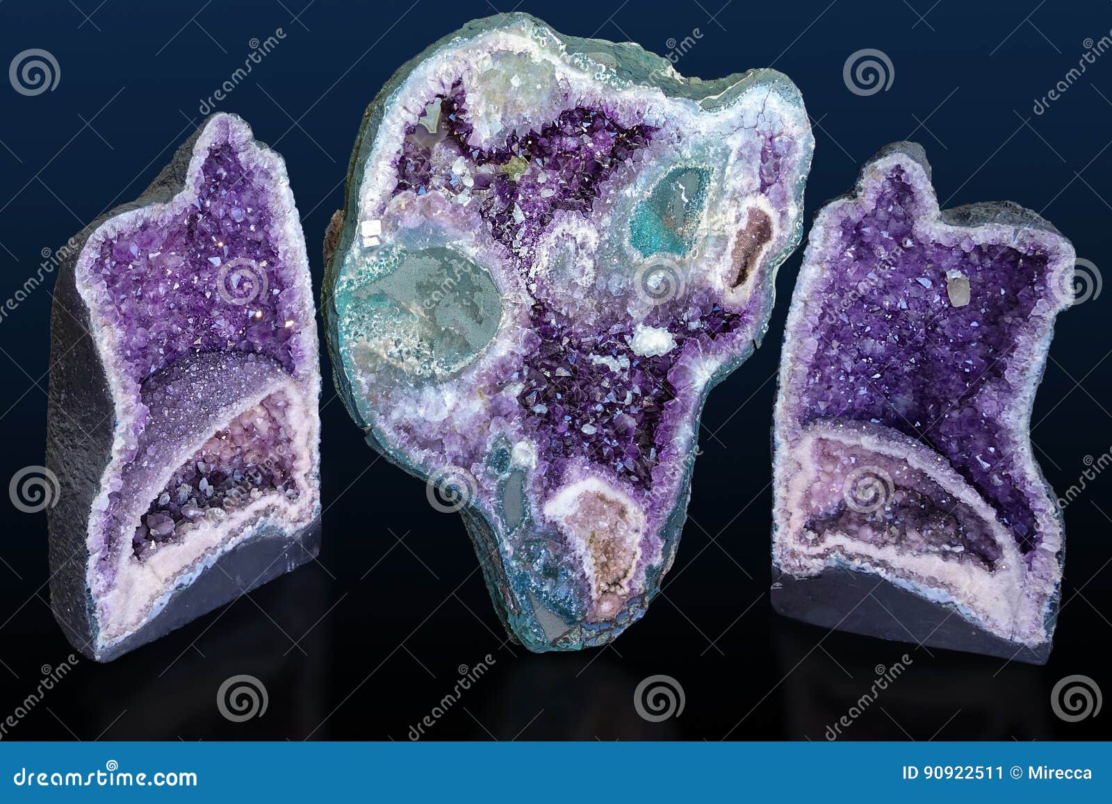 Amethyst Crystals in Nature. Geode Crystals Stock Image - Image of ...