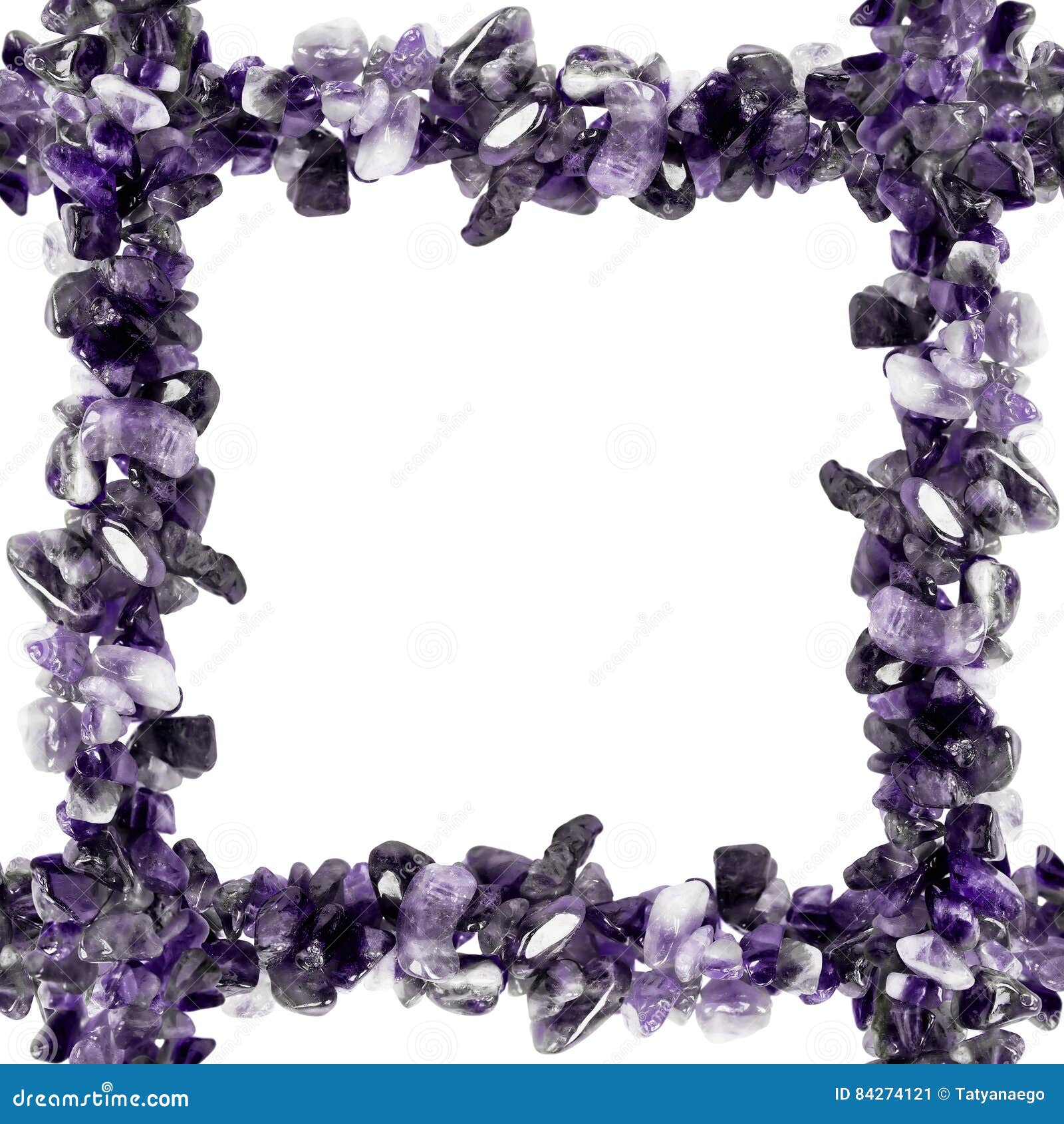 Amethyst frame isolated stock image. Image of chic, gloss - 84274121
