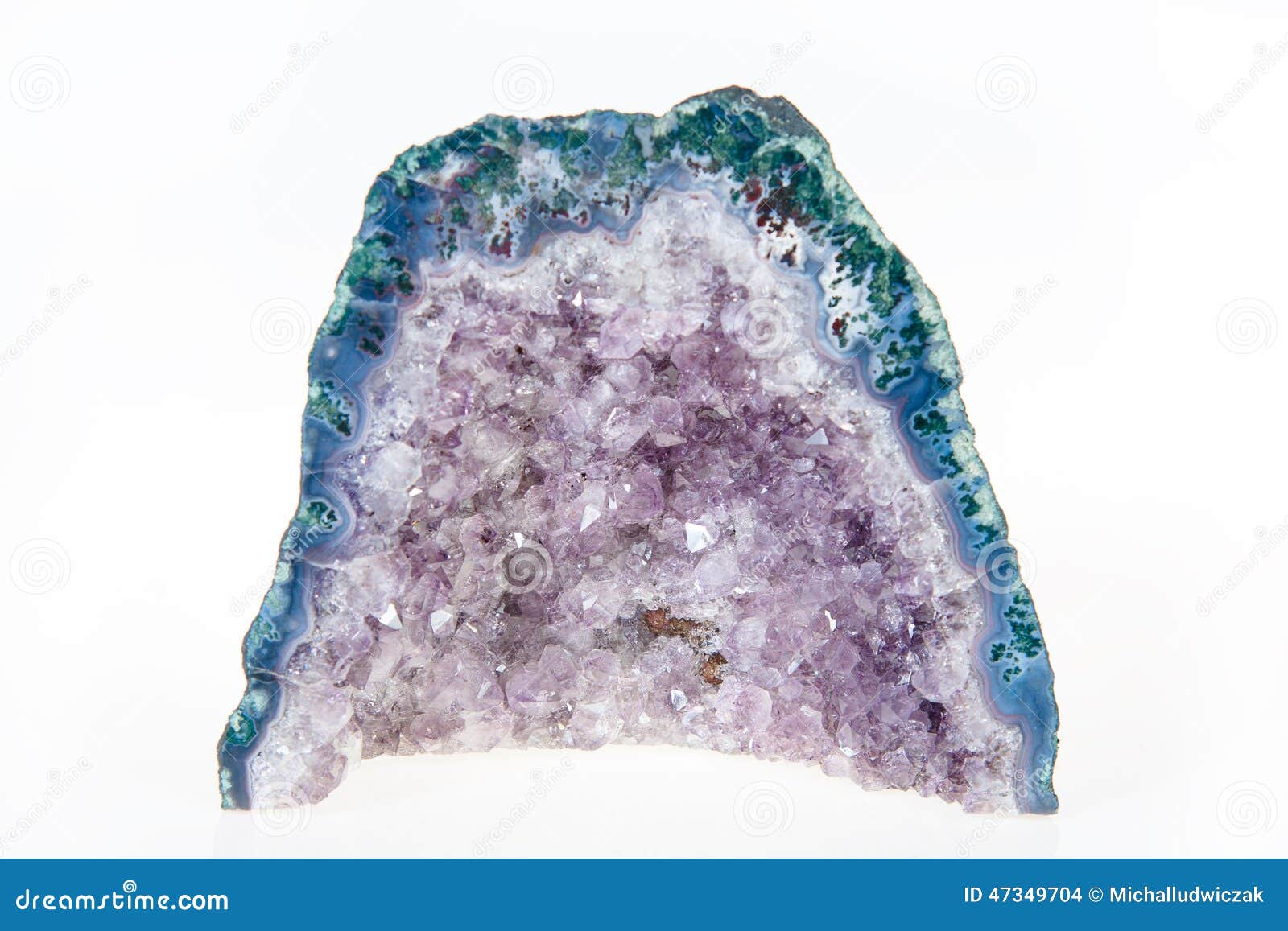 Amethyst geode crystals stock photo. Image of health - 47349704