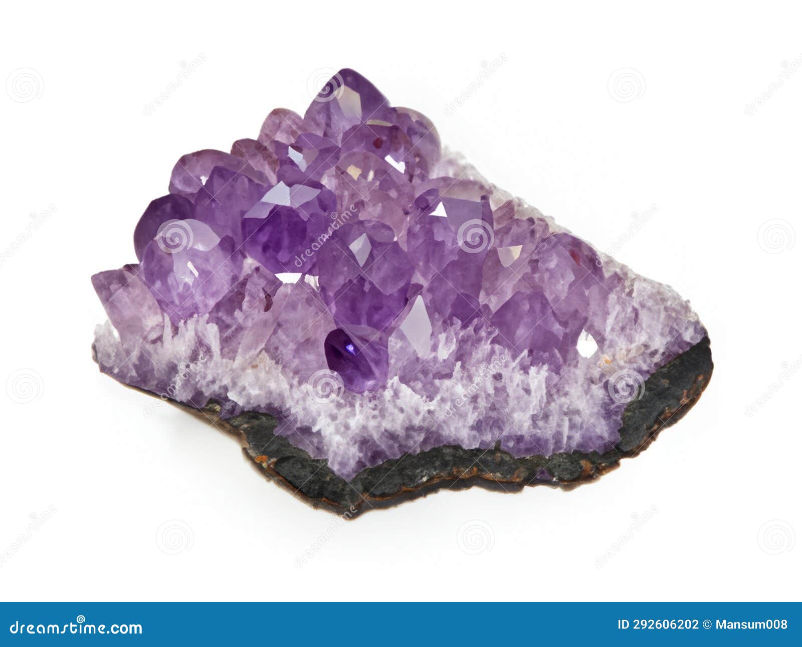 Amethyst Geode Isolated on White Stock Photo - Image of shiny, object ...