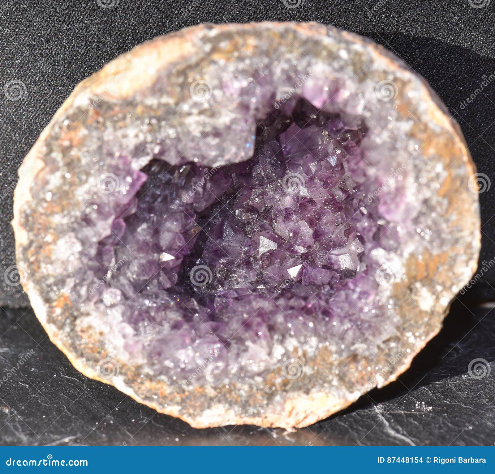 Amethyst geode stock photo. Image of brown, citrine, black - 87448154