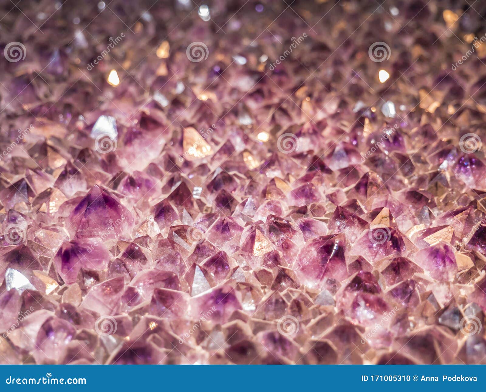 Amethyst Purple Crystal Geode Inside Crystals. Stock Photo - Image of ...