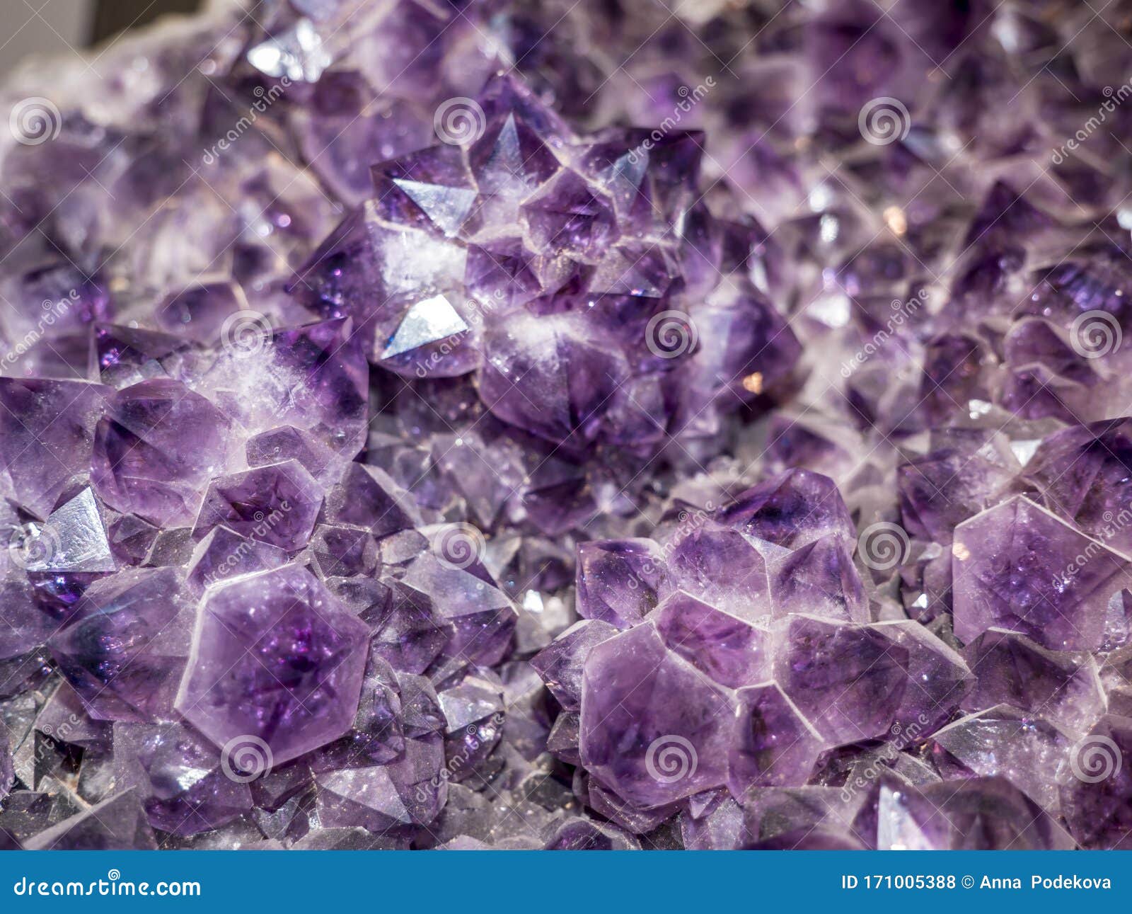Amethyst Purple Crystal Geode Inside Crystals. Stock Photo - Image of ...