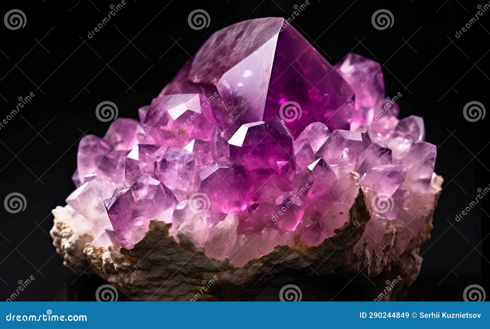 Amethyst is a Rare Precious Natural Geological Stone on a Gradient ...