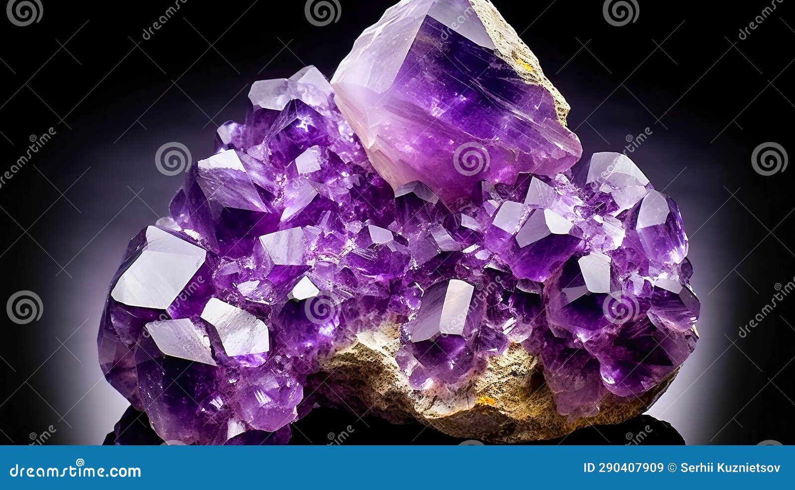 Amethyst is a Rare Precious Natural Geological Stone on a Gradient ...