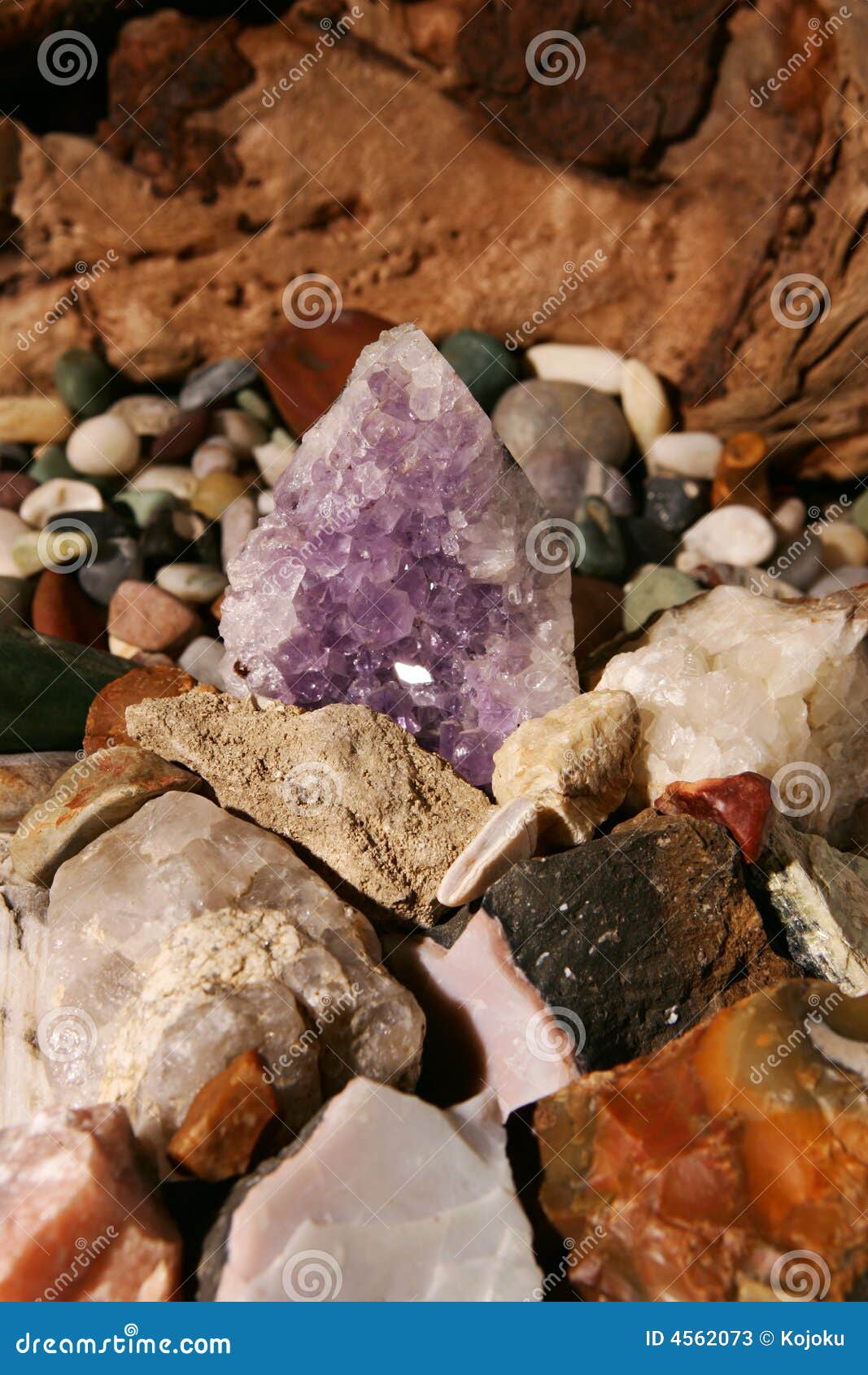 Amethyst in rocks stock image. Image of amethyst, solid - 4562073