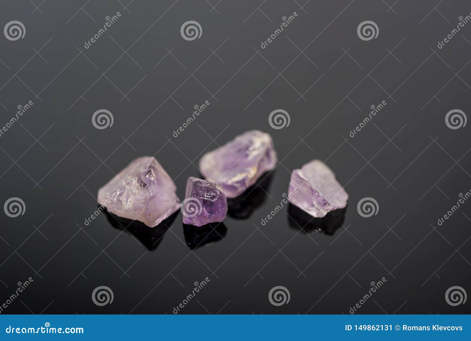Amethyst Small Stones. Gems Isolated on White Background Stock Image ...