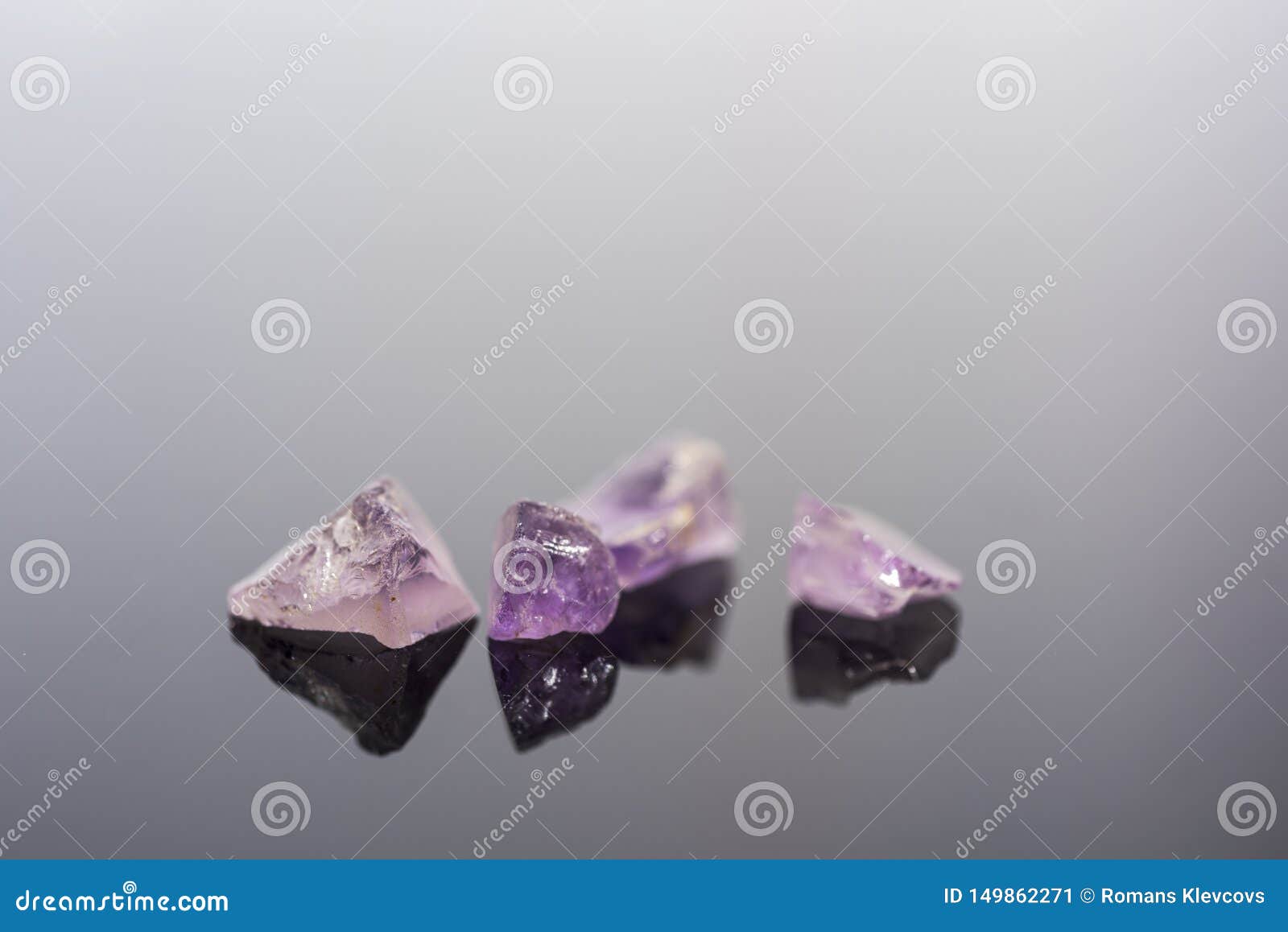 Amethyst Small Stones. Gems Isolated on White Background Stock Image ...