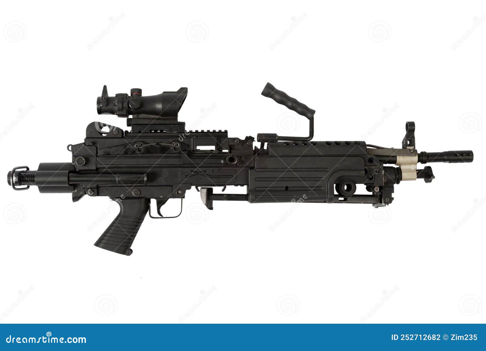 Ametralladora m249 foto de archivo. Imagen de ejército - 252712682