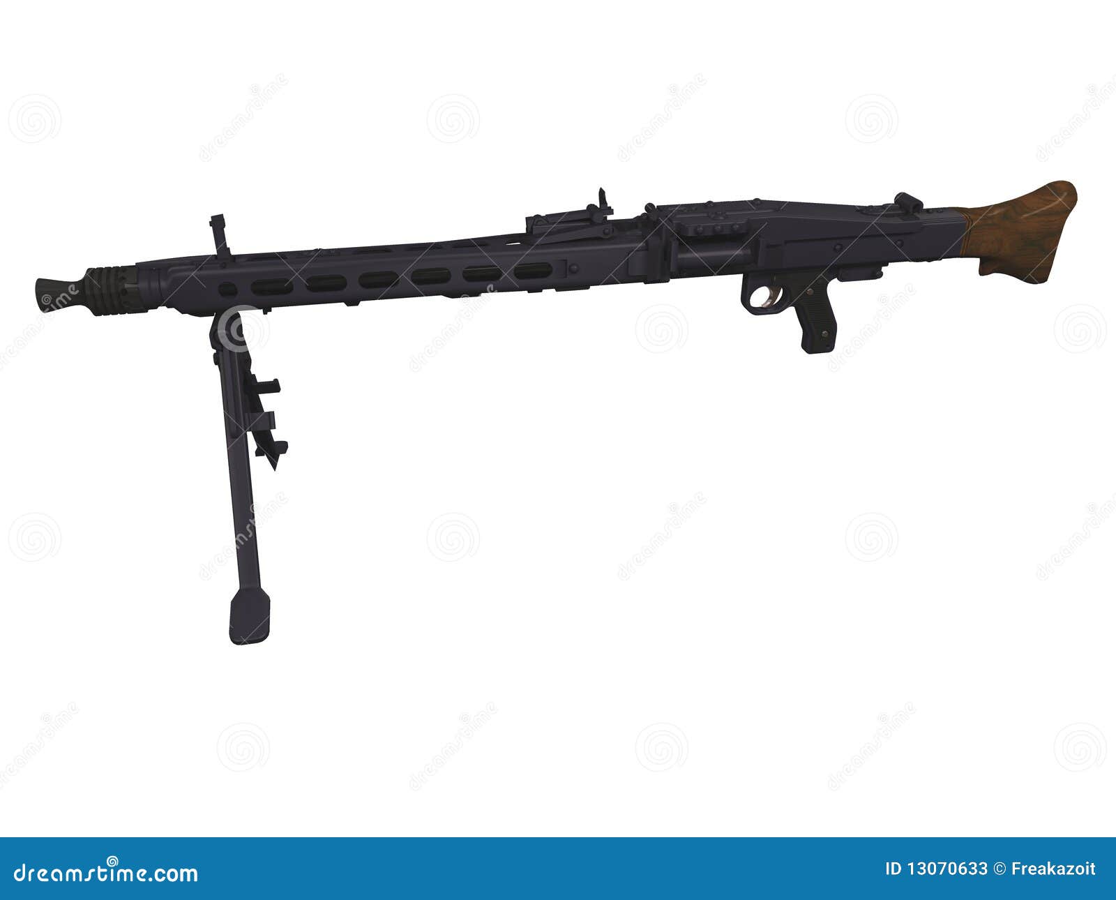 Ametralladora MG42 3d ilustración del vector. Ilustración de guerrero ...