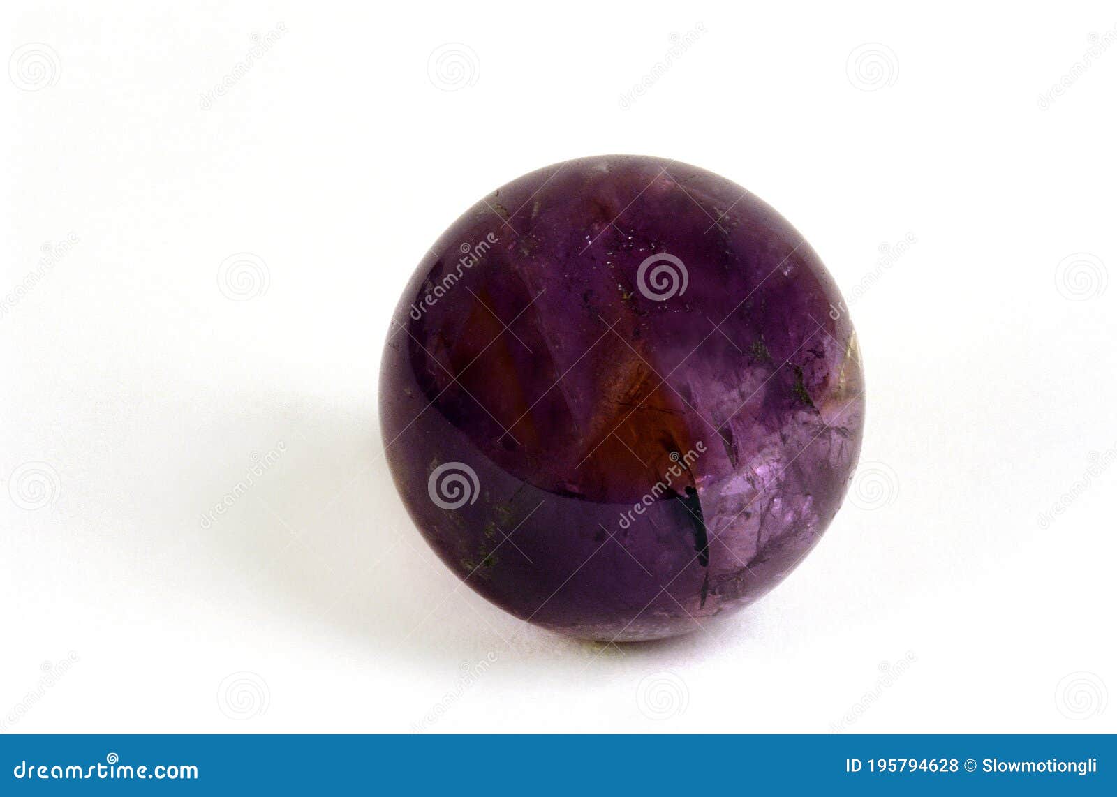 Ametrine Stone Against White Background Stock Photo - Image of indoors ...