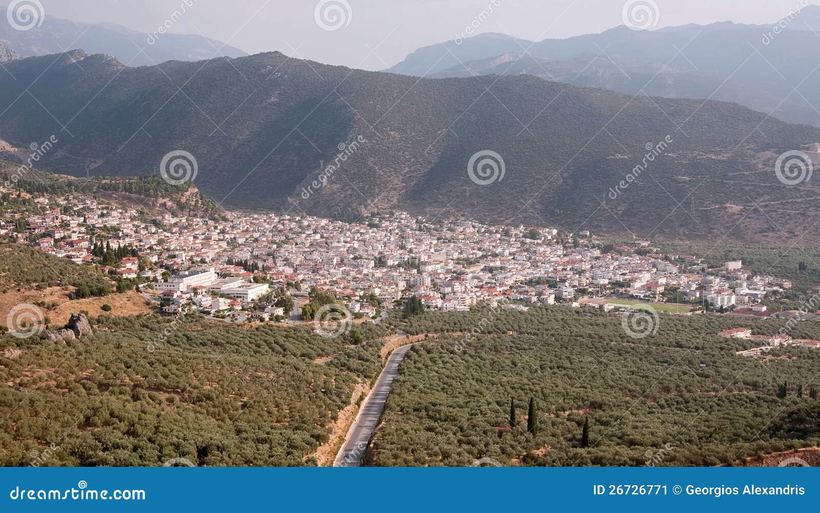 Amfissa City stock image. Image of greece, olive, groves - 26726771