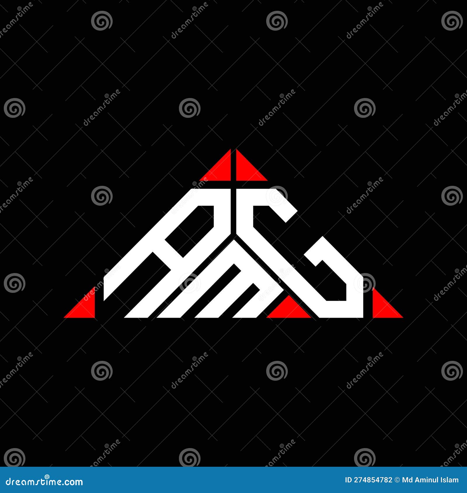 AMG Letter Logo Creative Design with Vector Graphic, Stock Vector ...