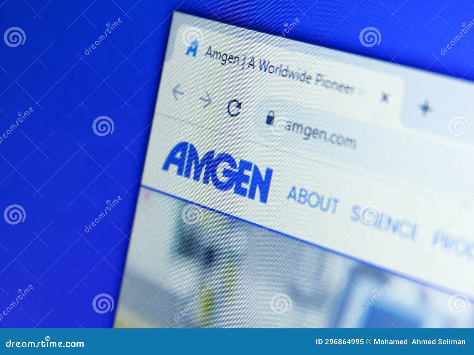 Amgen company logo editorial image. Image of discovery - 296864995
