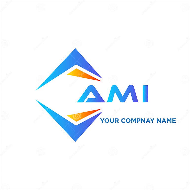 AMI Abstract Technology Logo Design on White Background. AMI Creative ...