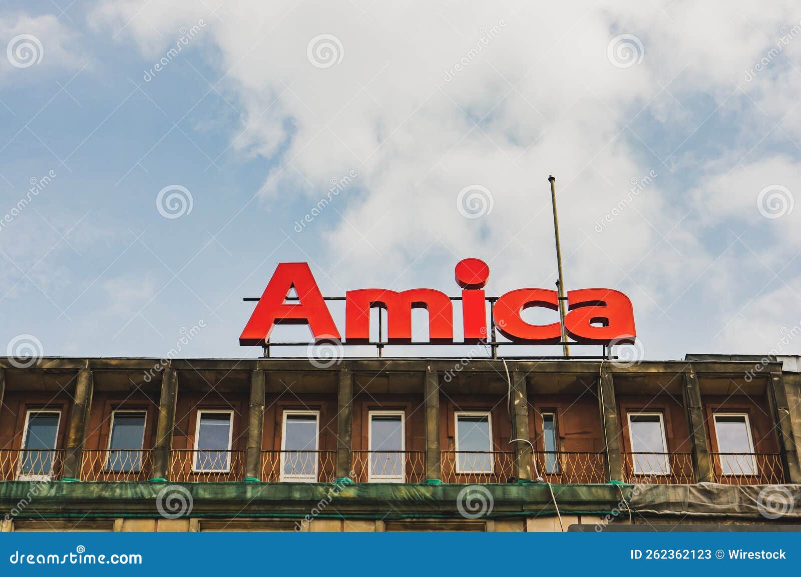 Amica Company Logo on a Top of a Building Editorial Stock Photo - Image ...
