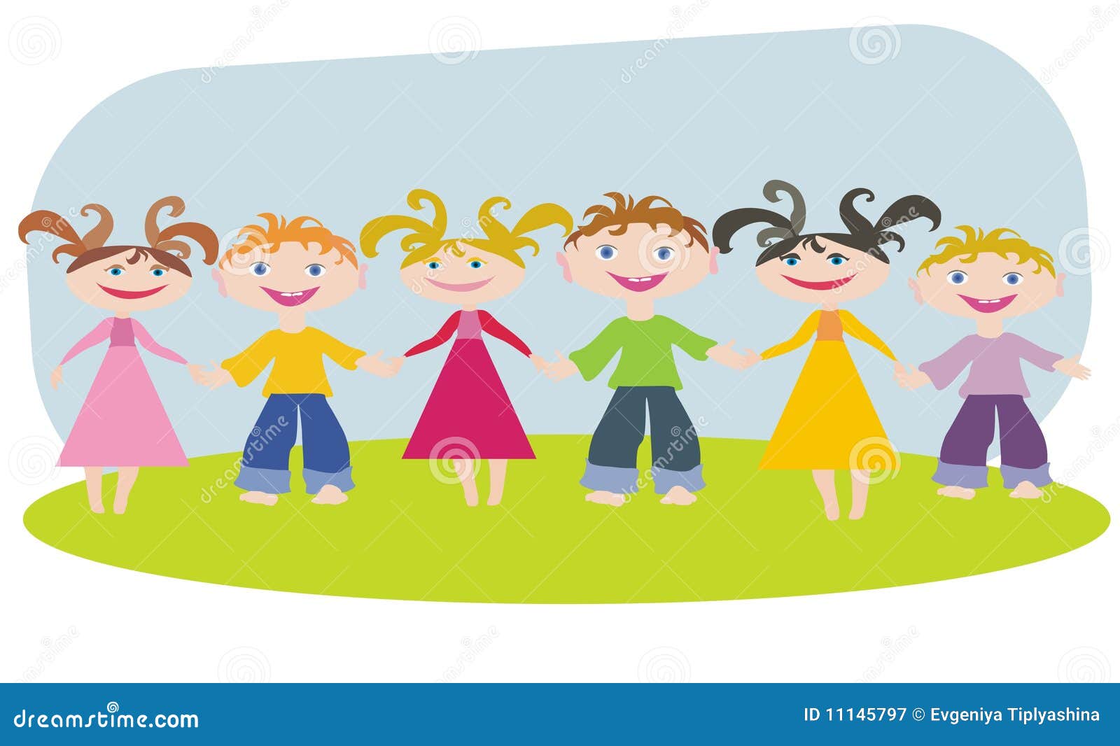 Amicable children stock vector. Illustration of friendship - 11145797