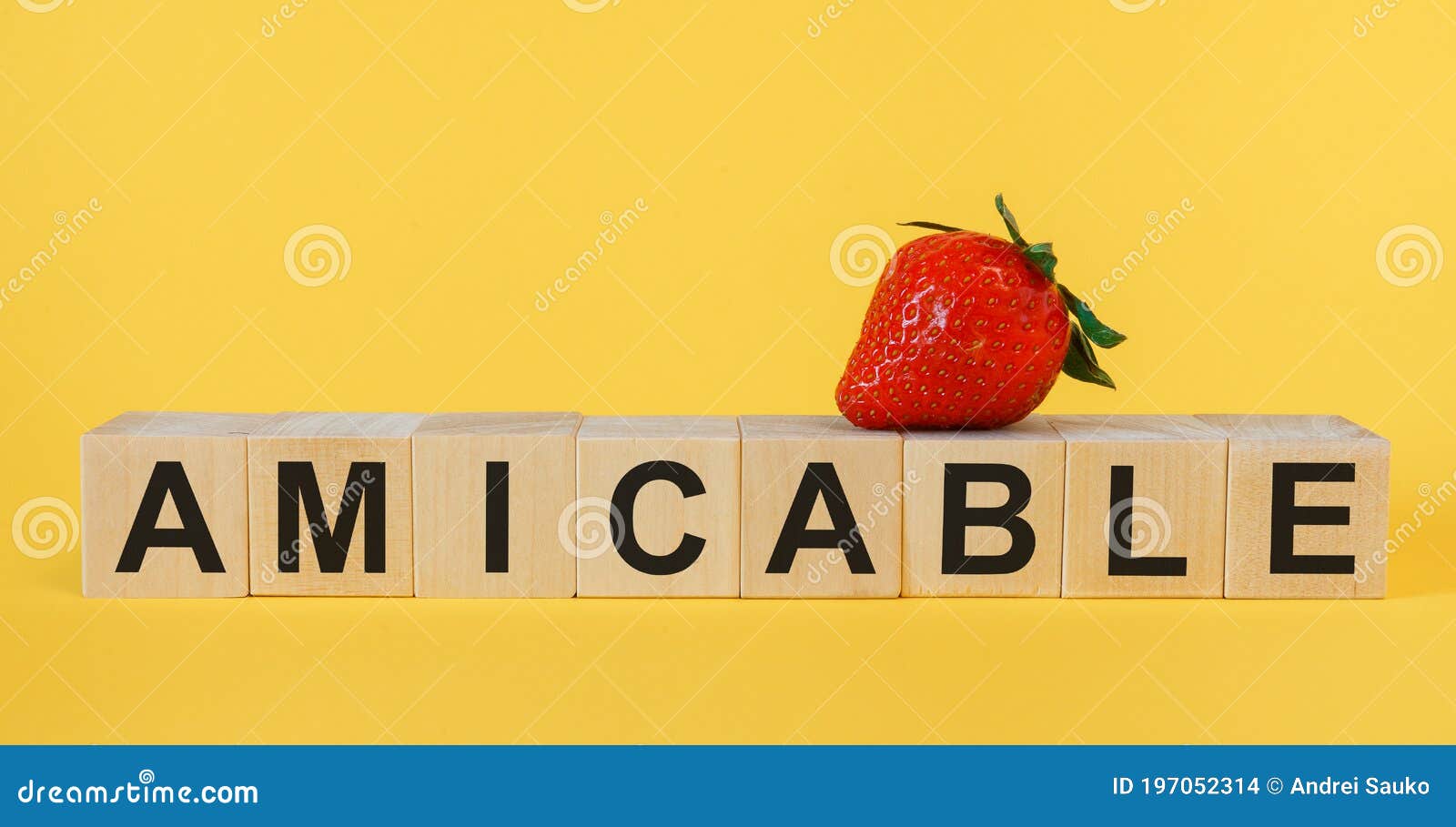 Amicable - Word on Wooden Cubes Stock Photo - Image of design, divorce ...