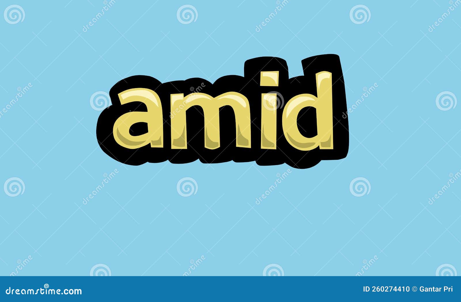 AMID Writing Vector Design on a Blue Background Stock Illustration ...