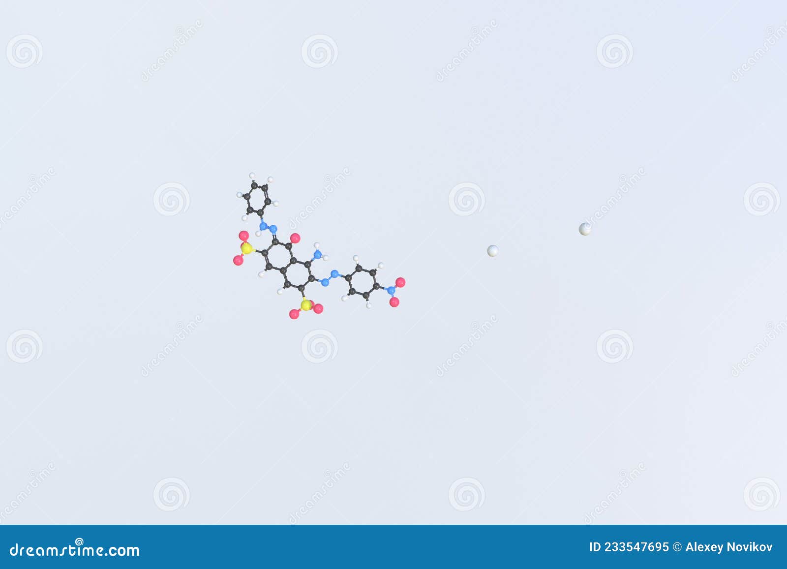 Amido Black Molecule. Isolated Molecular Model. 3D Rendering Stock ...