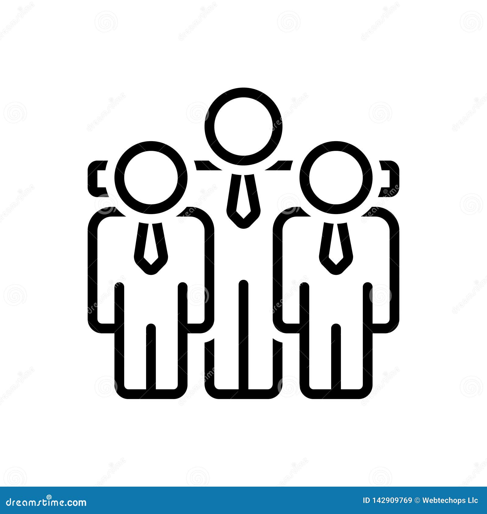 Black Line Icon for Amigos, People and Group Stock Illustration ...