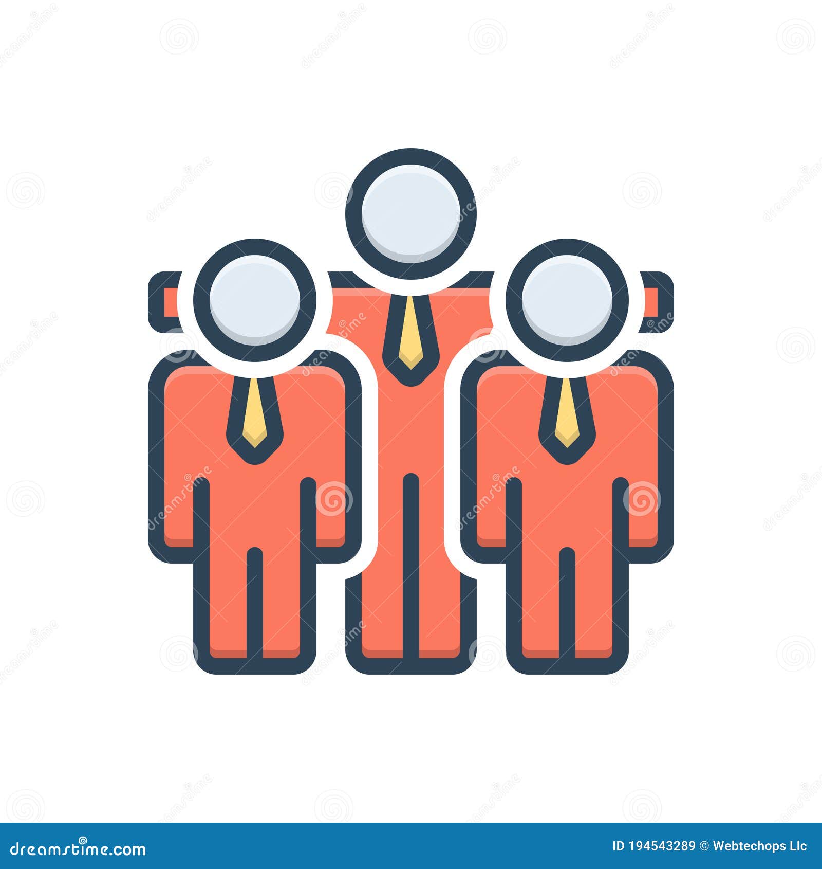 Color Illustration Icon for Amigos, People and Group Stock Illustration ...