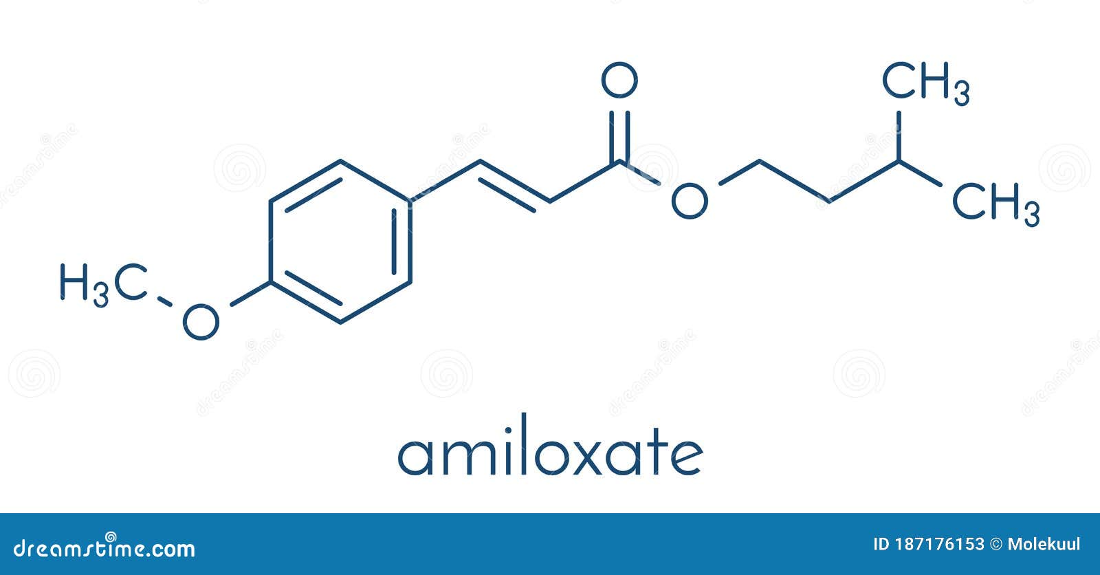Amiloxate Sunscreen Molecule UV Filter. Skeletal Formula. Stock Vector ...