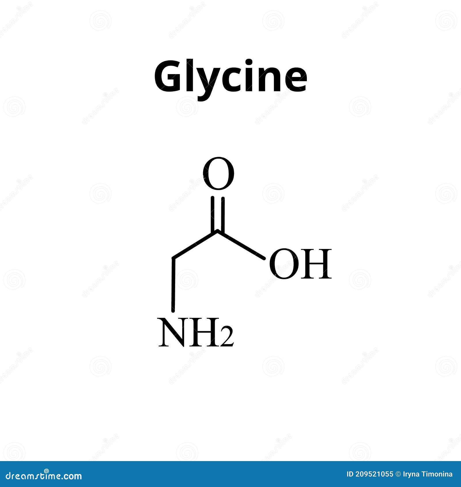 Amino Acid Glycine. the Chemical Molecular Formula of Glycine is an ... Amino Acid Glycine. the Chemical Molecular Formula of Glycine is an ...