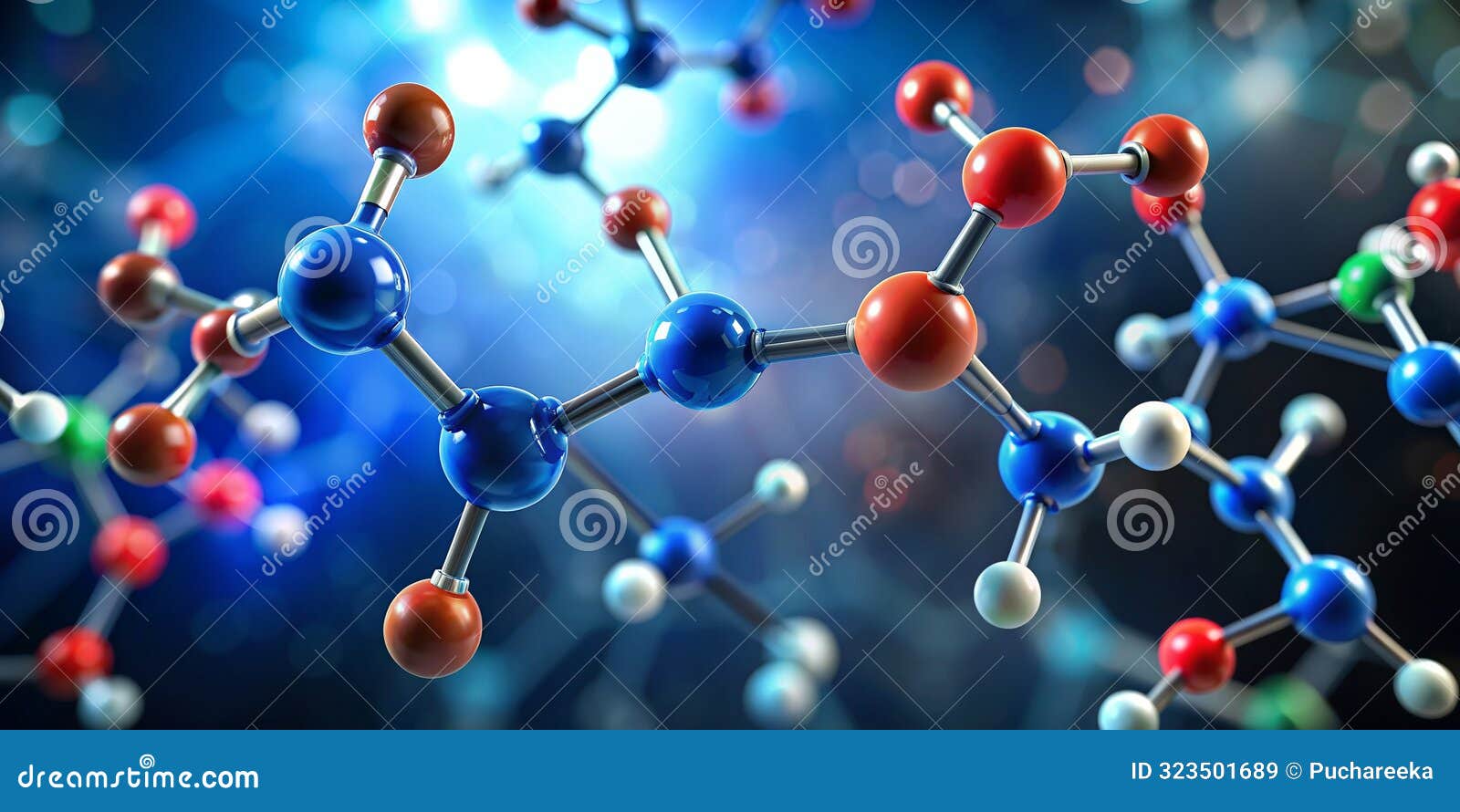 Amino Acid Structural Chemical Formula View from a Microscope AI ...