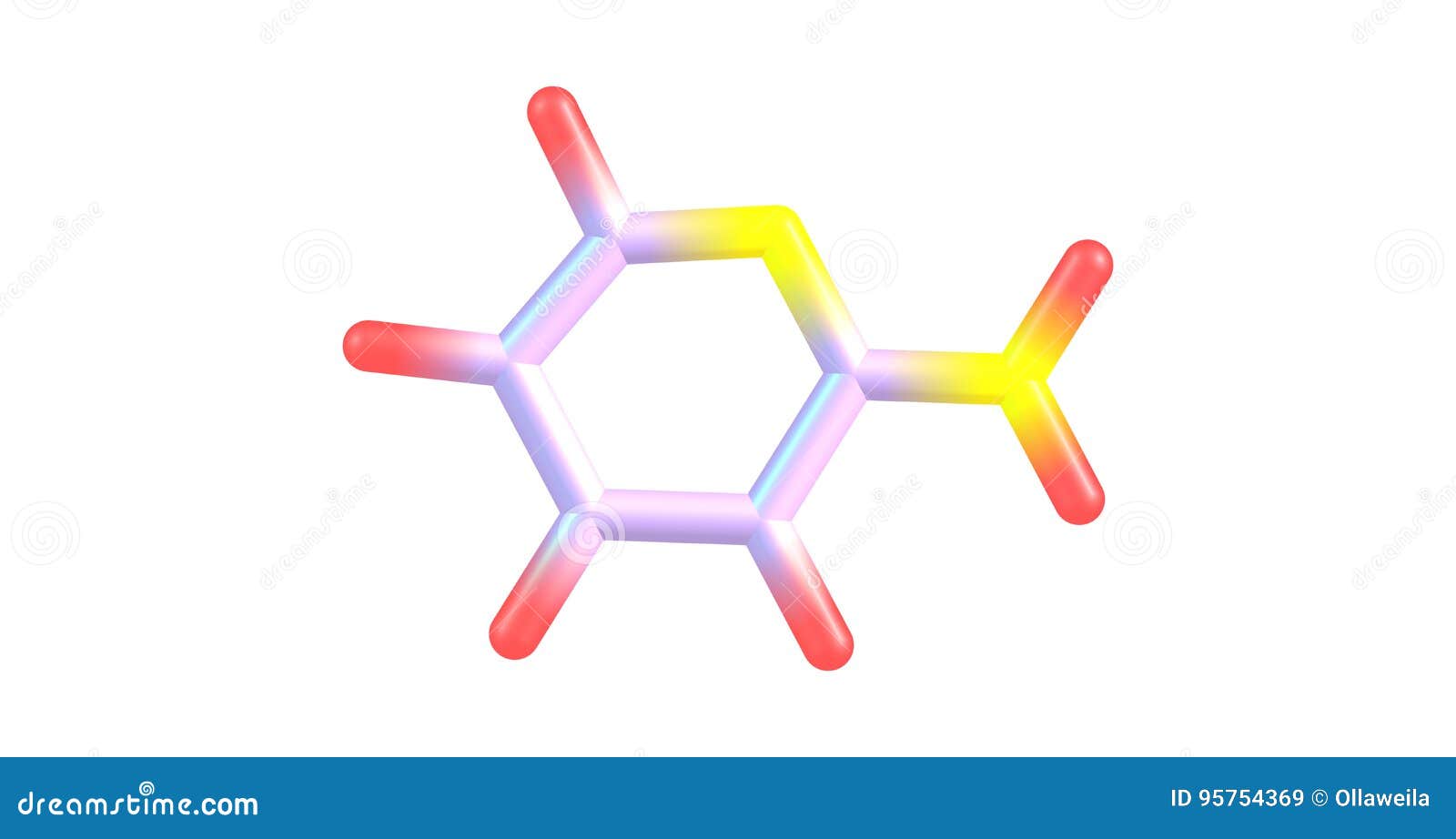 2-Aminopyridine Molecular Structure Isolated on White Stock ...