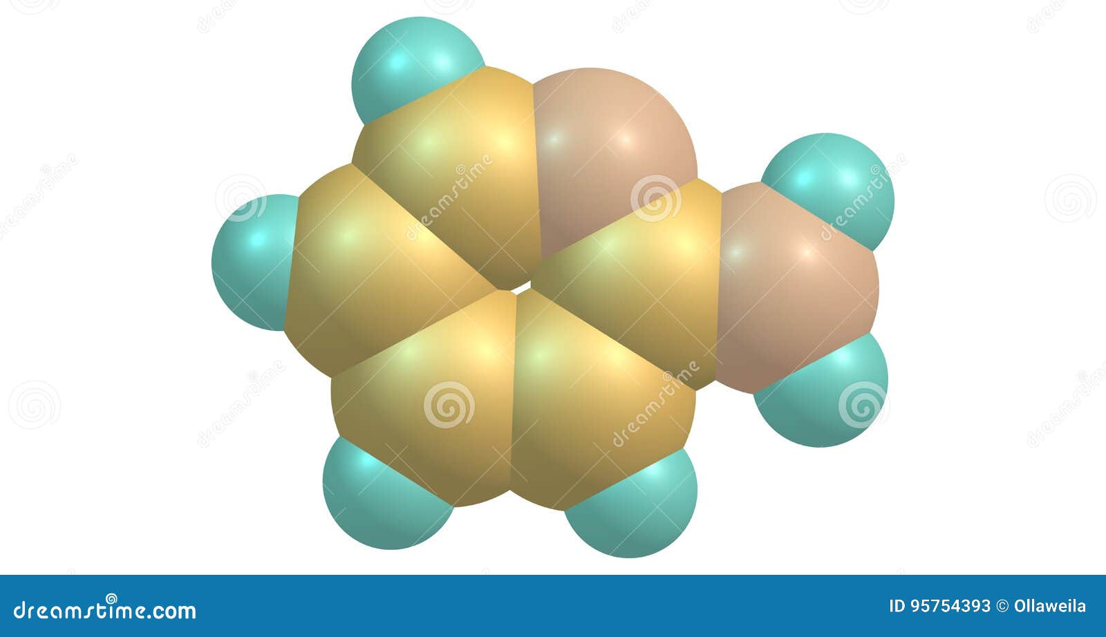 2-Aminopyridine Molecular Structure Isolated on White Stock ...