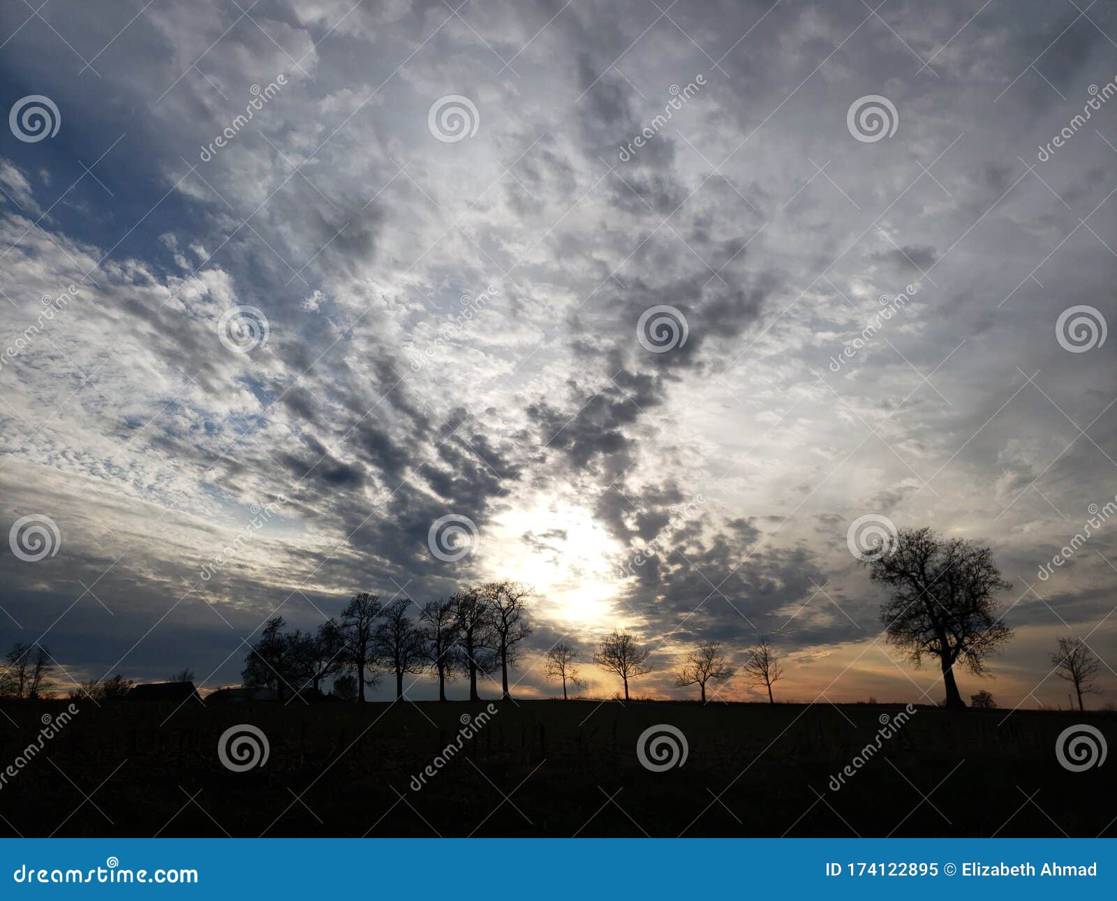 Amish Countryside Pretty Evening Sunset Stock Image - Image of ...