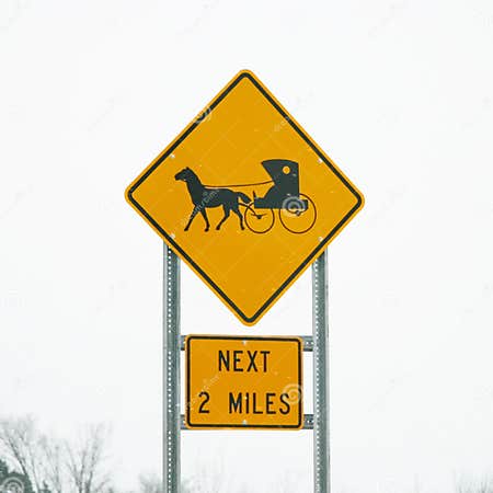 Amish Crossing Sign stock image. Image of country, travel - 13199741