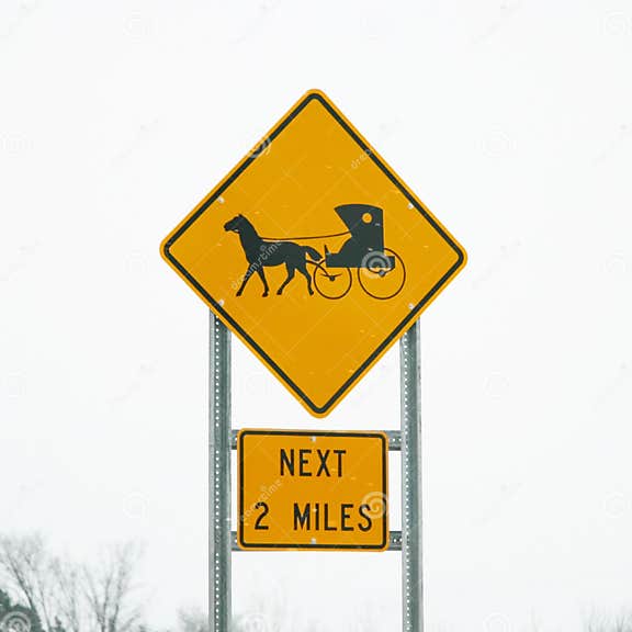 Amish Crossing Sign stock image. Image of country, travel - 13199741