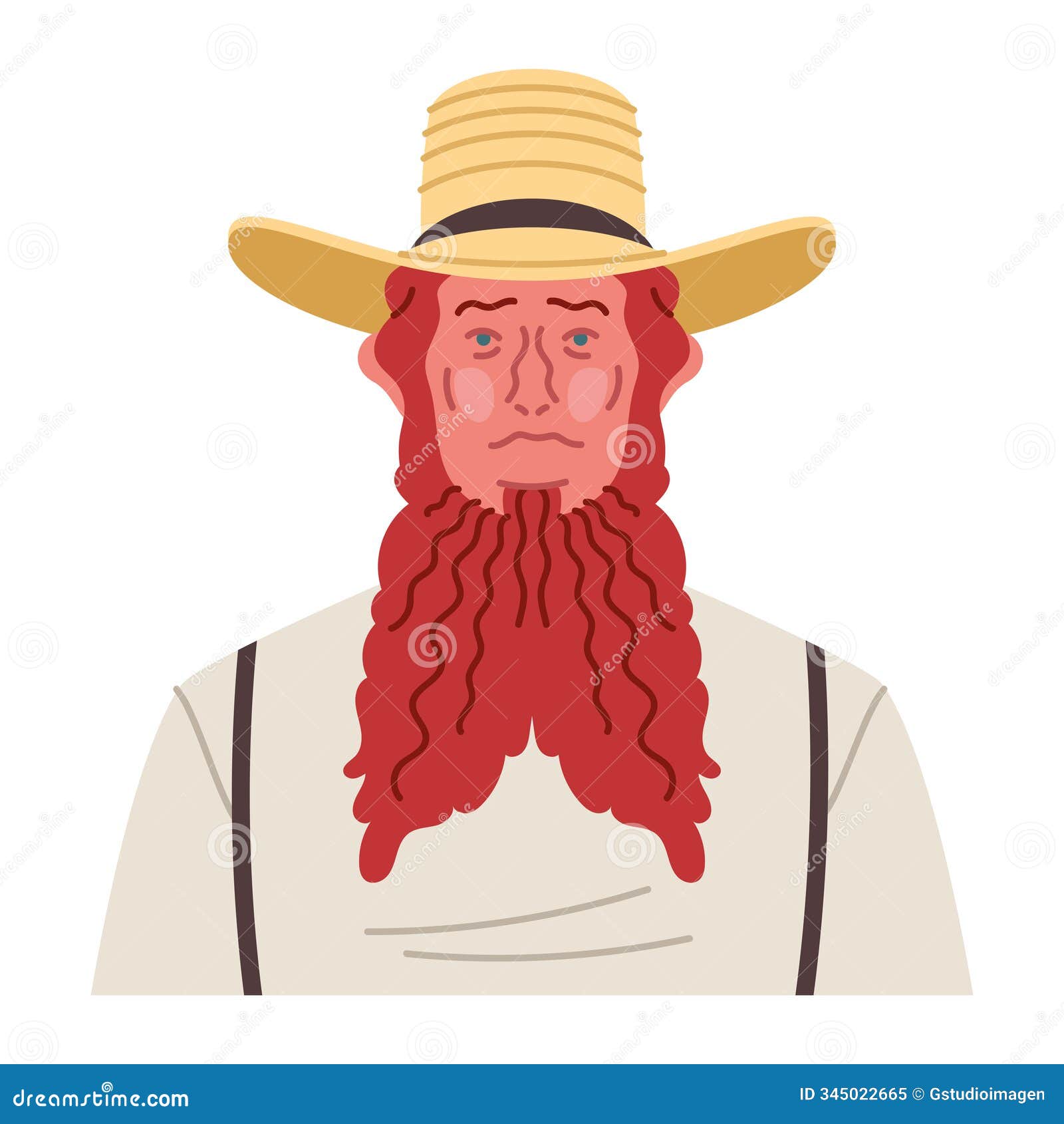 Amish man character stock illustration. Illustration of character ...