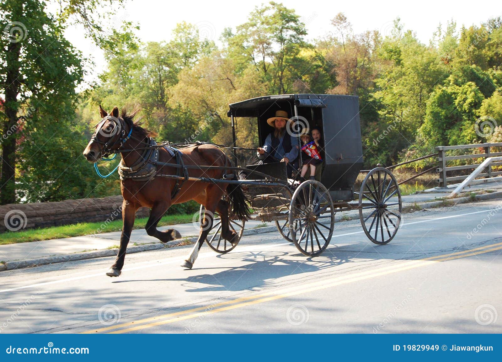 Amish Travel editorial stock image. Image of black, family - 19829949