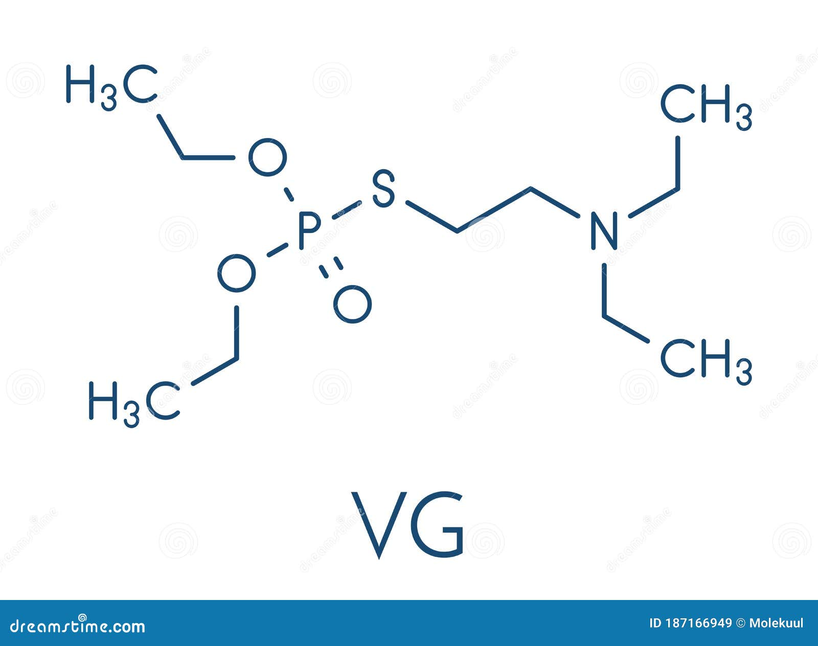 Amiton VG Nerve Agent Molecule. Skeletal Formula. Stock Vector ...