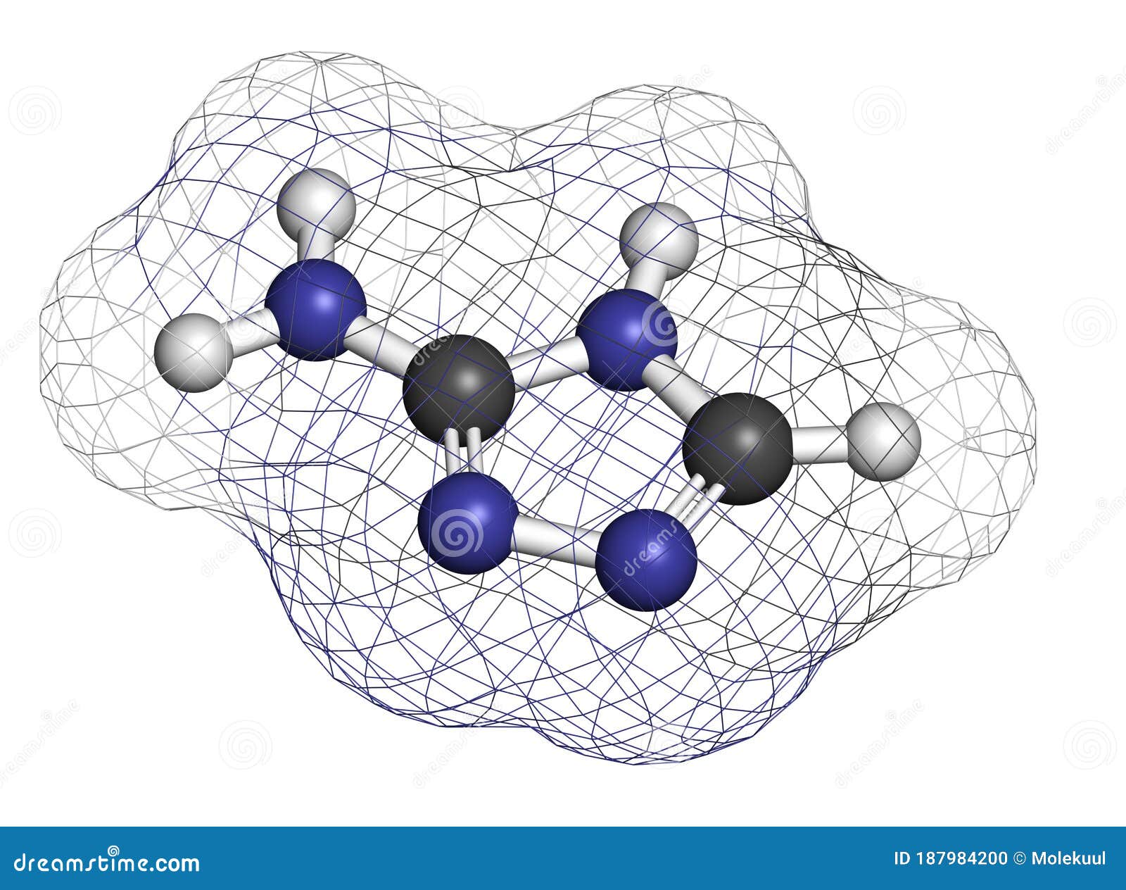 Amitrol 3-Amino-1,2,4-triazole, 3-at Herbicide Molecule. 3D Rendering ...