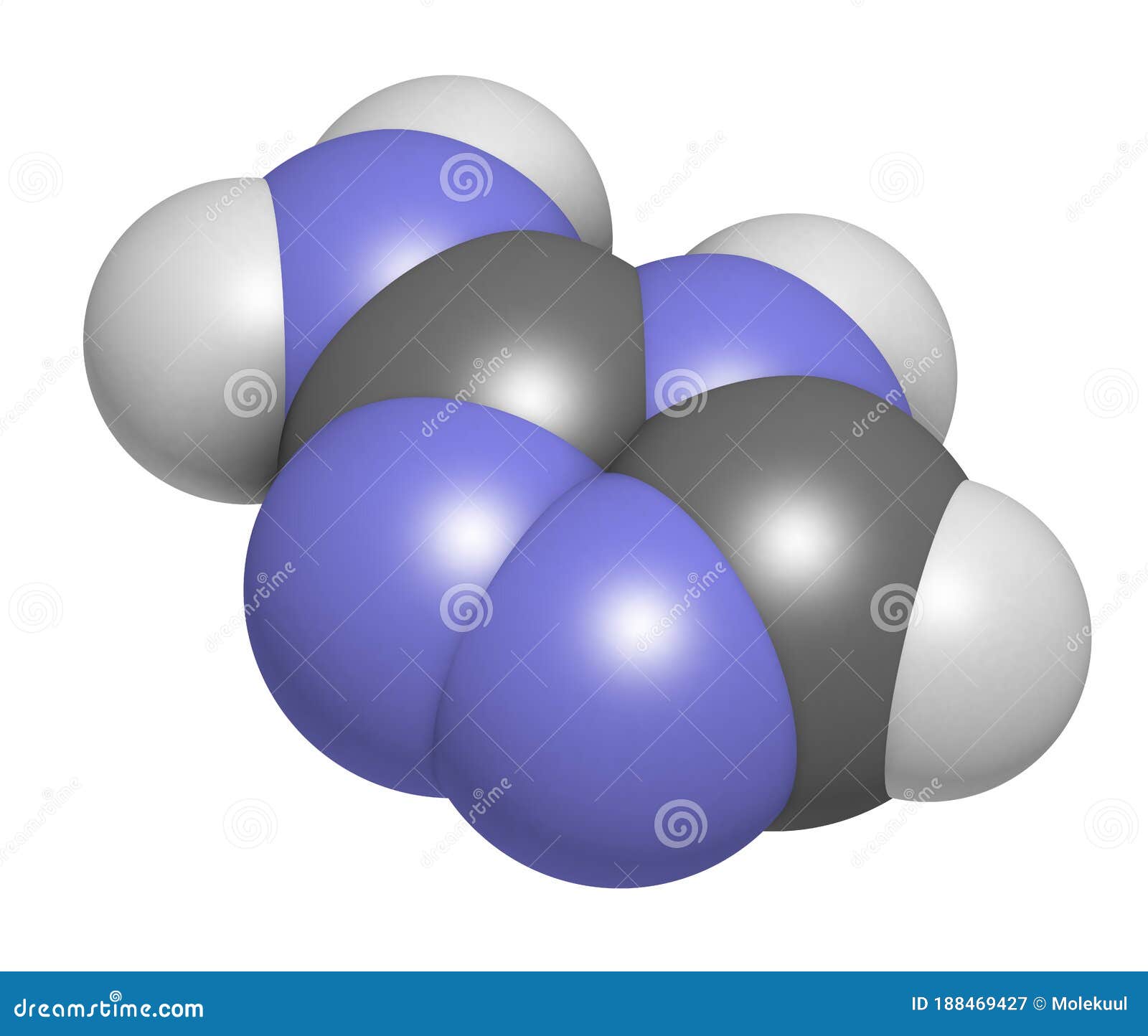 3-Amino-1,2,4-triazole Or 3-AT, Amitrol Herbicide Molecule. Skeletal ...