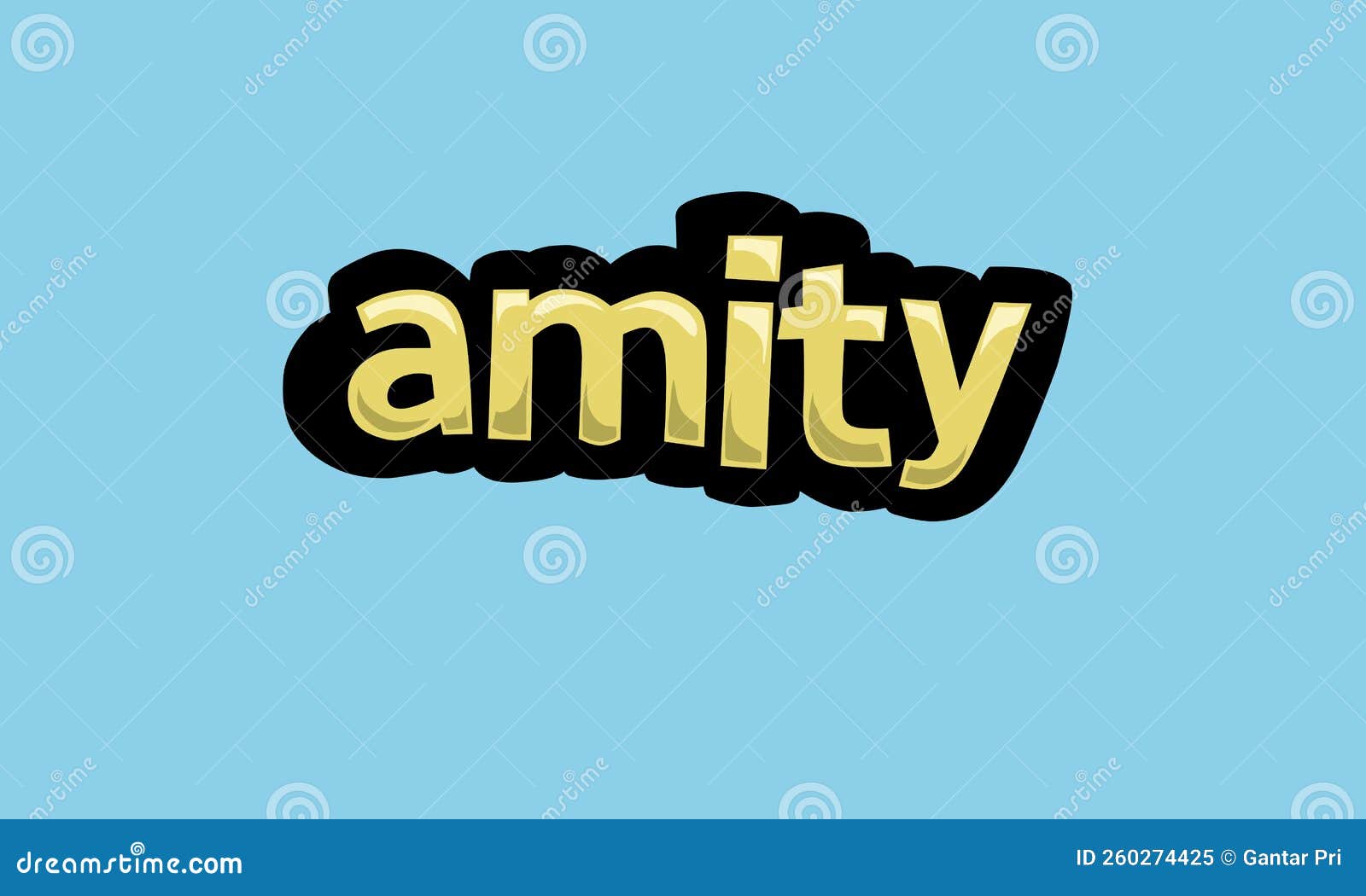 AMITY Writing Vector Design on a Blue Background Stock Illustration ...