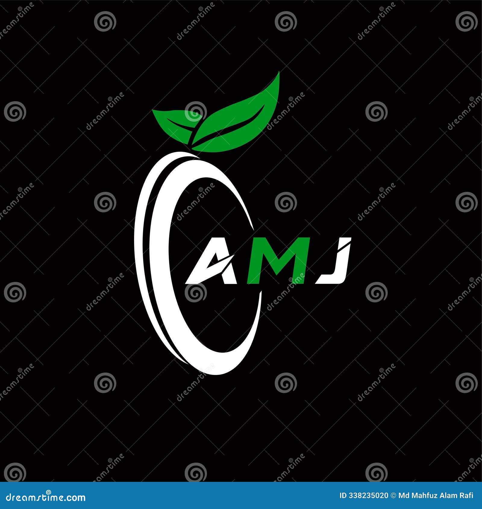 AMJ Creative Minimalist Letter Logo. AMJ Unique Vector Initials ...