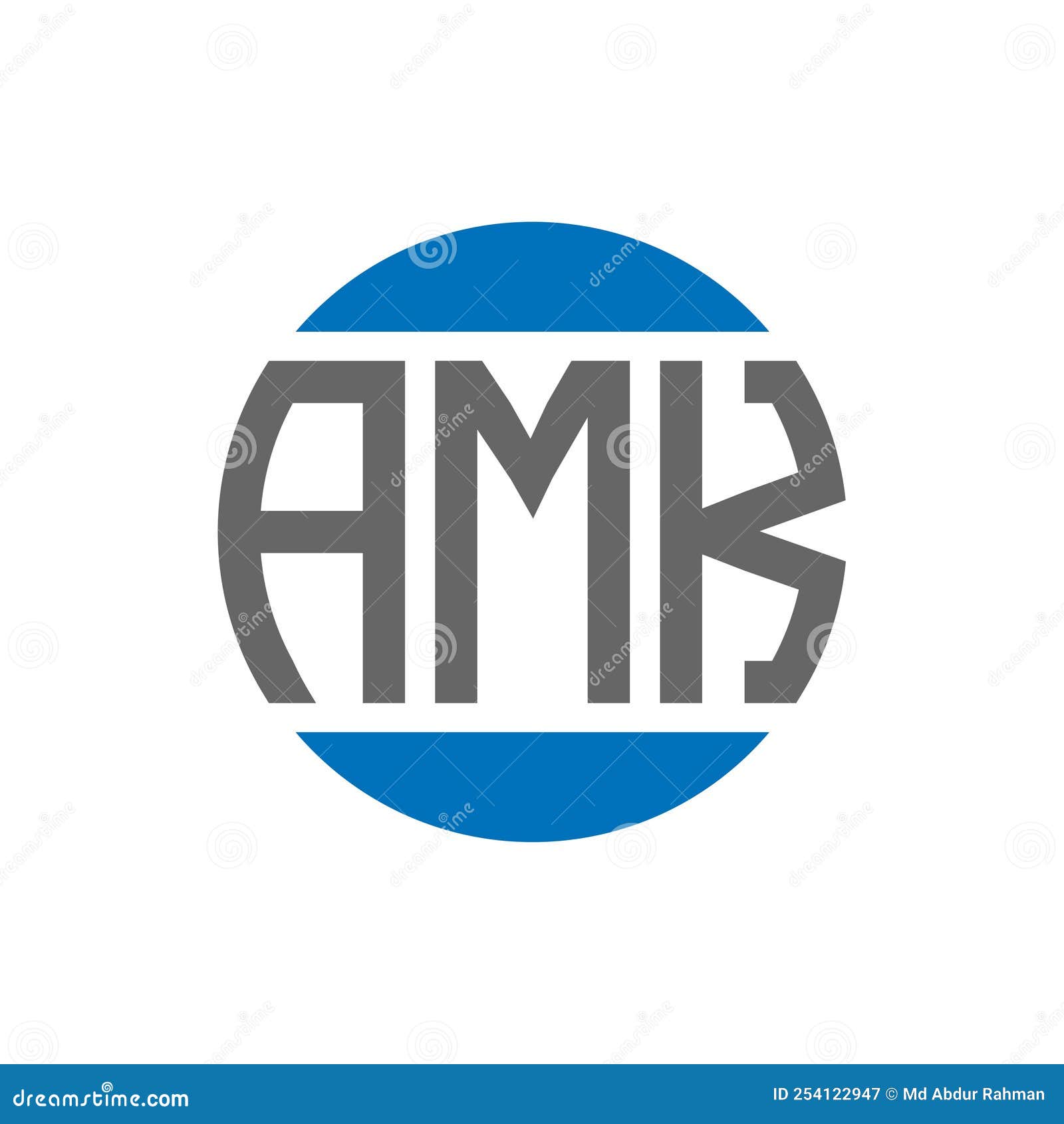 AMK Letter Logo Design on White Background. AMK Creative Initials ...